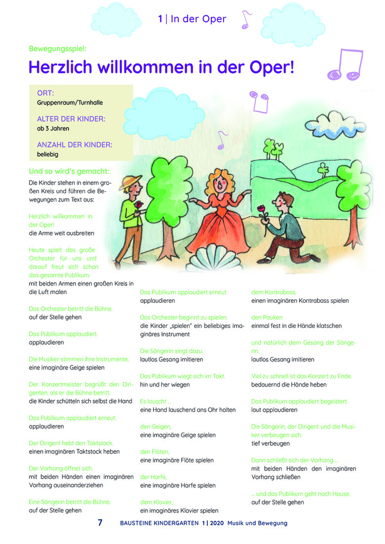 In der Oper | Musik und Rhythmik | Bildungsbereich | KiGa Bausteine
